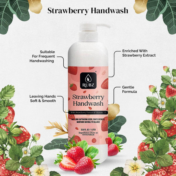 Strawberry Hand Wash - 1 Litre – Rubz