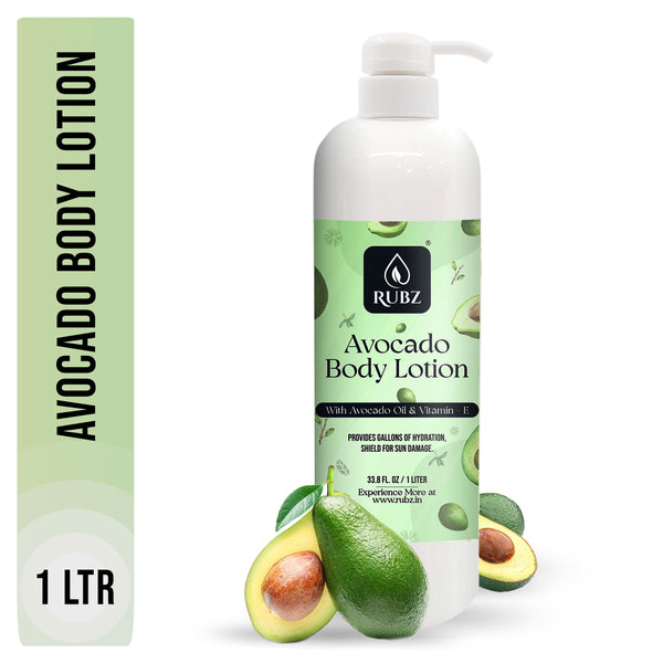 Rubz Avocado Body Milk with goodness of Pure Avocado Oil 1 Kg | Bulk B