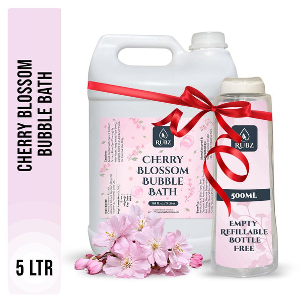 Rubz Cherry Blossom Bubble Bath for Bath Tub | With the Goodness of Ch