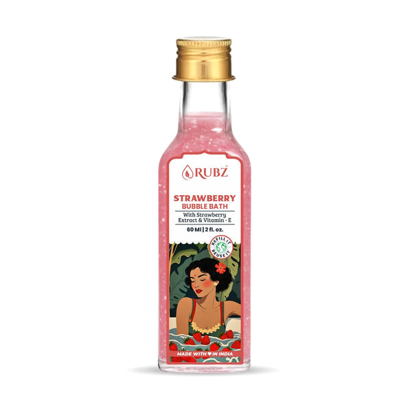 Buy Strawberry Bubble Bath in India – Fruity Fun with Gentle Foam – Rubz