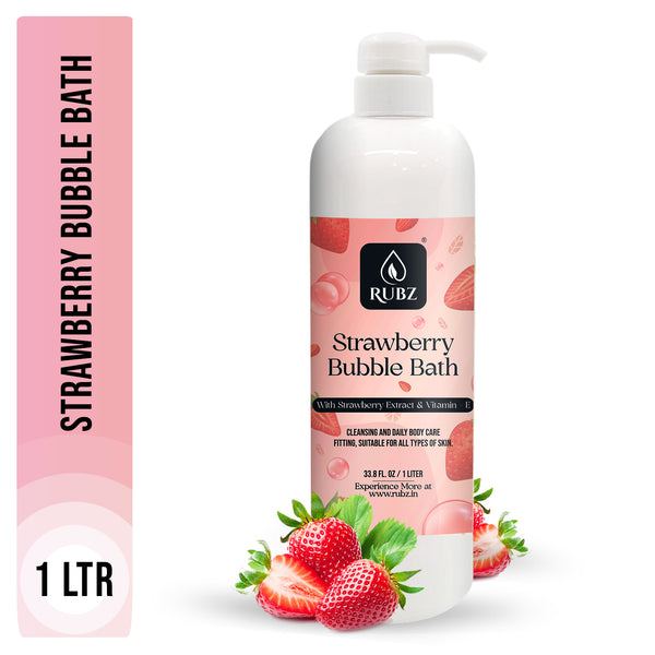 Rubz Strawberry Bubble Bath for Bath Tub | With the Goodness of Luxury