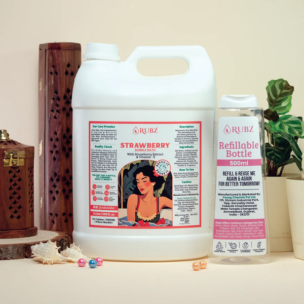 Buy Luxury Strawberry Bubble Bath with Essential Oils – India – Rubz