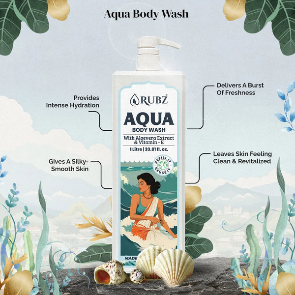 Buy Aqua Body Wash Online for Deep Cleanse & Glow – Rubz