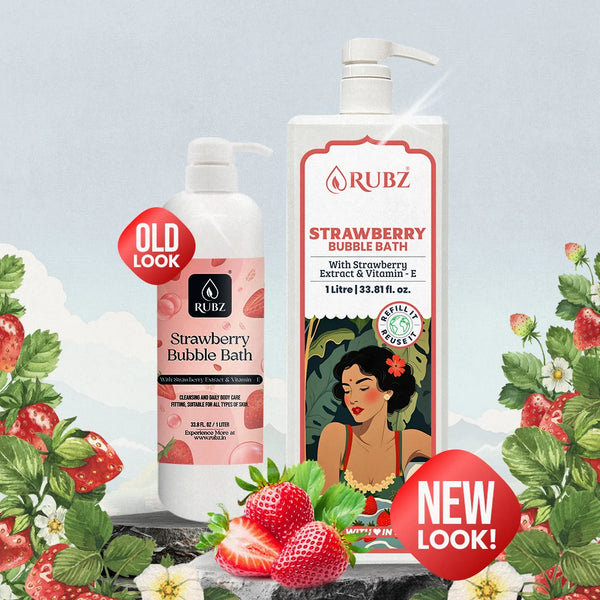 Strawberry Bubble Bath for Tubs – Safe, Fragrant & Hydrating – Rubz