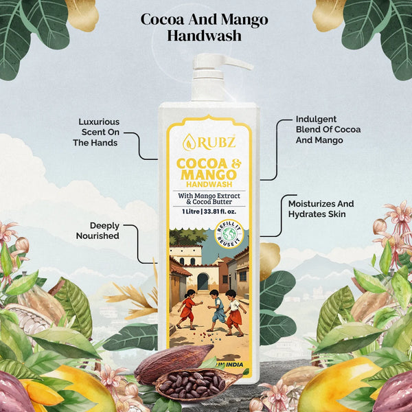 Buy Moisturizing Hand soap – Cocoa Mango hand wash for Dry Skin – Rubz